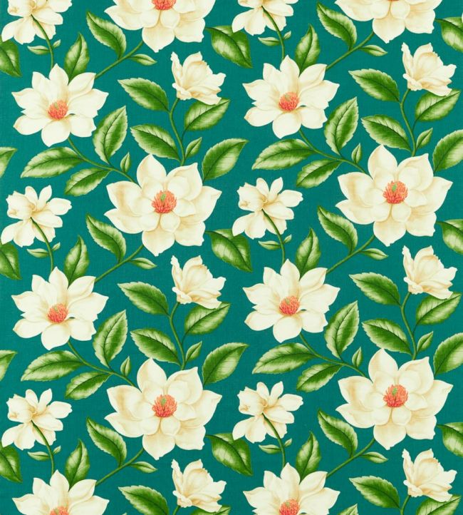 Grandiflora Fabric in Emerald by Sanderson | Jane Clayton