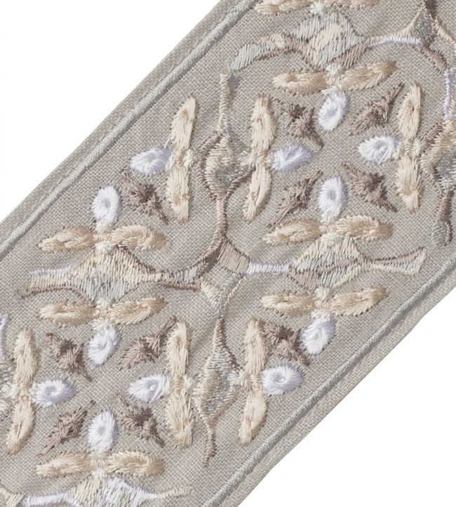 Gypsy Embroidered Border Trimmings in Cloud by Samuel & Sons | Jane Clayton