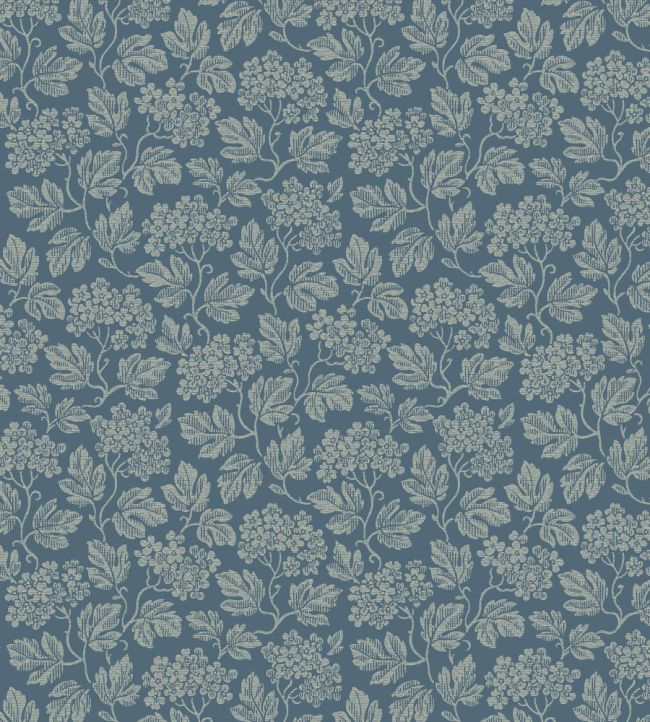 Hagtorn Wallpaper in Blue by Borastapeter | Jane Clayton