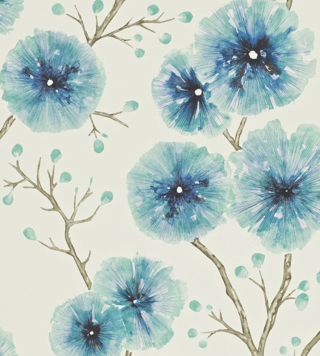 Kabala Wallpaper in Lagoon by Harlequin | Jane Clayton