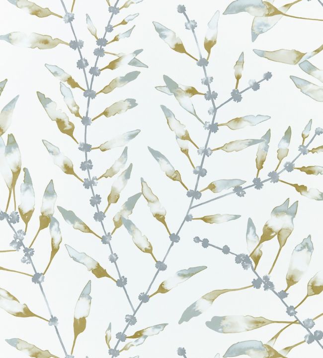 Chaconia Wallpaper in Lagoon/Linden by Harlequin | Jane Clayton