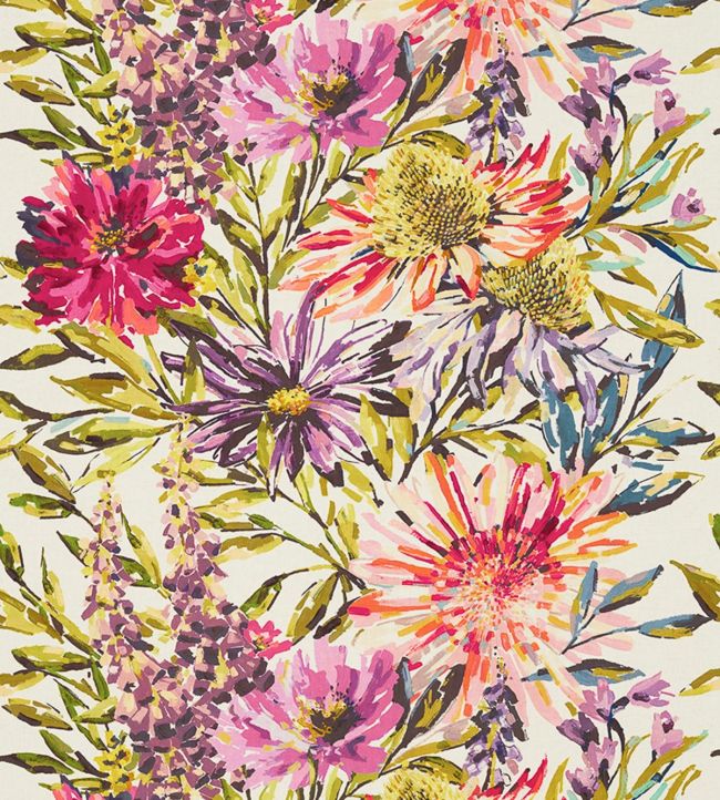 Floreale Fabric in Fuchsia/Multi by Harlequin | Jane Clayton