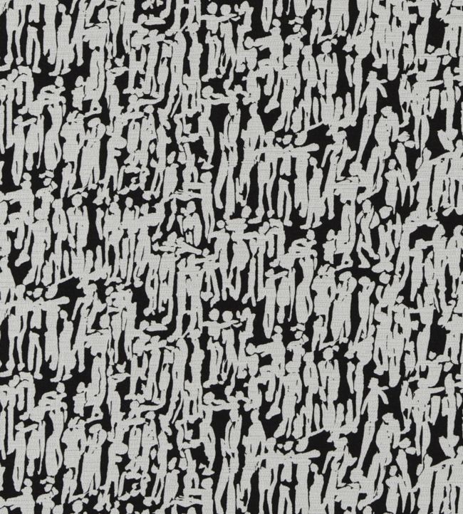 People Fabric in Onyx, Chalk by Harlequin | Jane Clayton