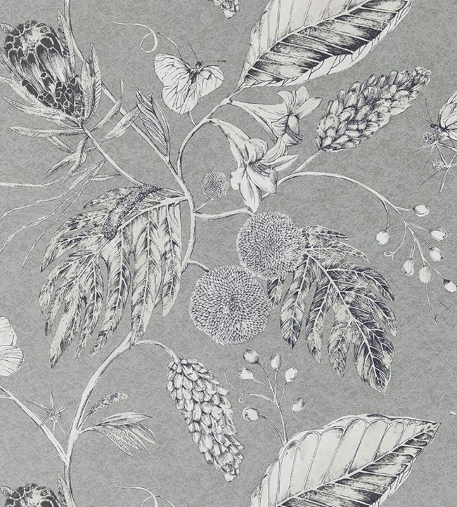 Amborella Wallpaper in Steel by Harlequin | Jane Clayton