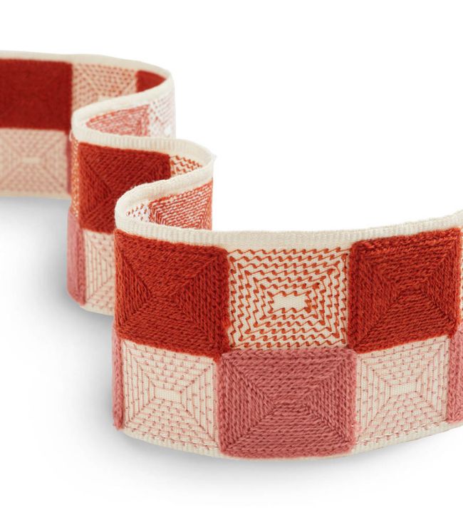 Hatchett Braid Trimmings in Pink/Orange by James Hare | Jane Clayton