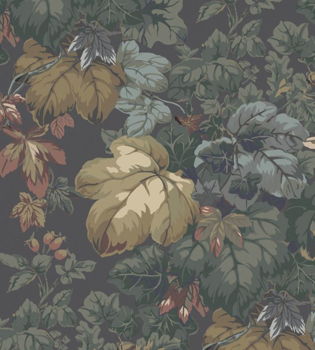 Hathersage Wallpaper in Charcoal by Warner House | Jane Clayton