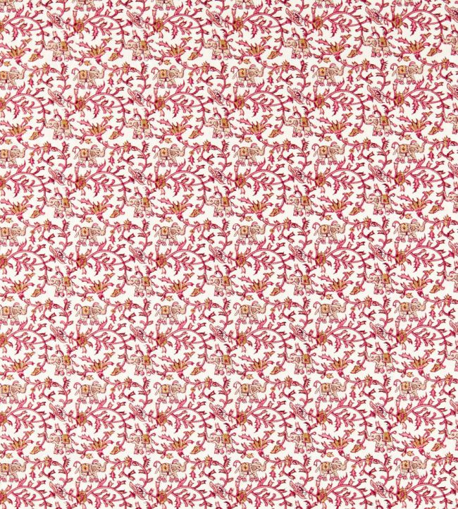 Hathi Embroidery Fabric in Raspberry by Clarke & Clarke | Jane Clayton