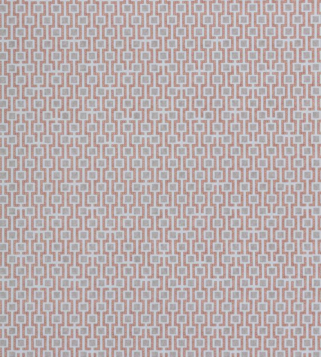 Hector Wallpaper in Terracotta & Stone by Vanderhurd | Jane Clayton
