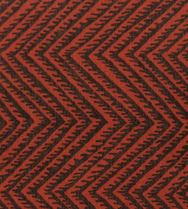 Herringbone Resist Fabric in Teal & Terracotta by Titley and Marr ...