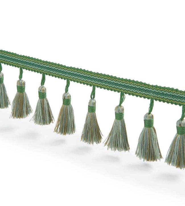 Howdah Fringe Trimmings in Green by James Hare | Jane Clayton