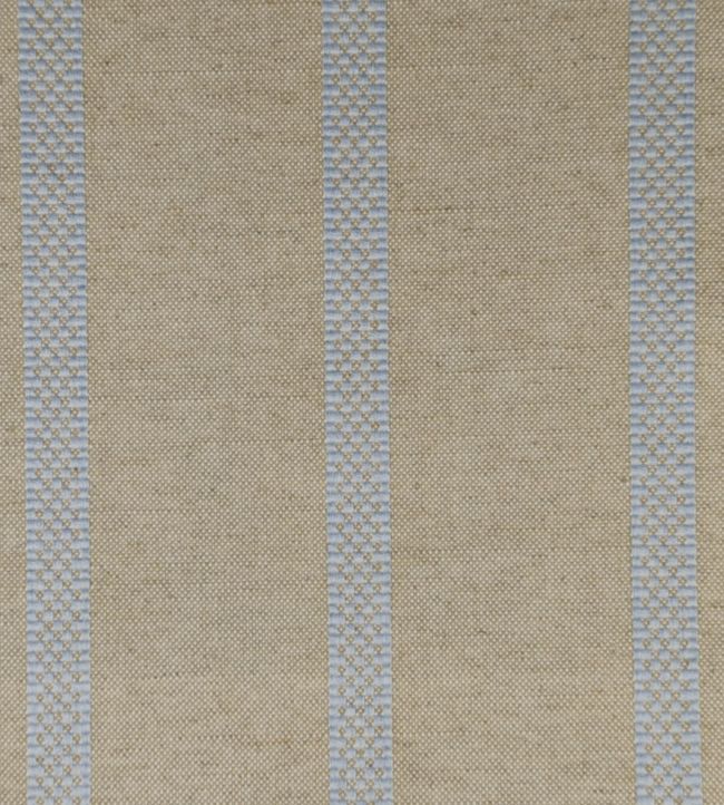 Hopsack Stripe Fabric by Ian Mankin in Bluebell | Jane Clayton