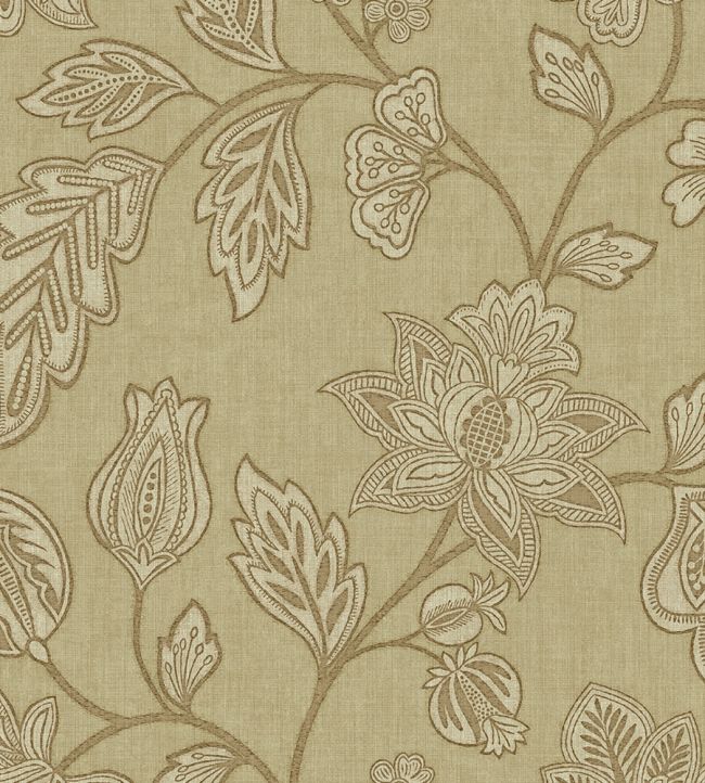 Ikat Flower Trail Wallpaper in Hazel by Eijffinger | Jane Clayton