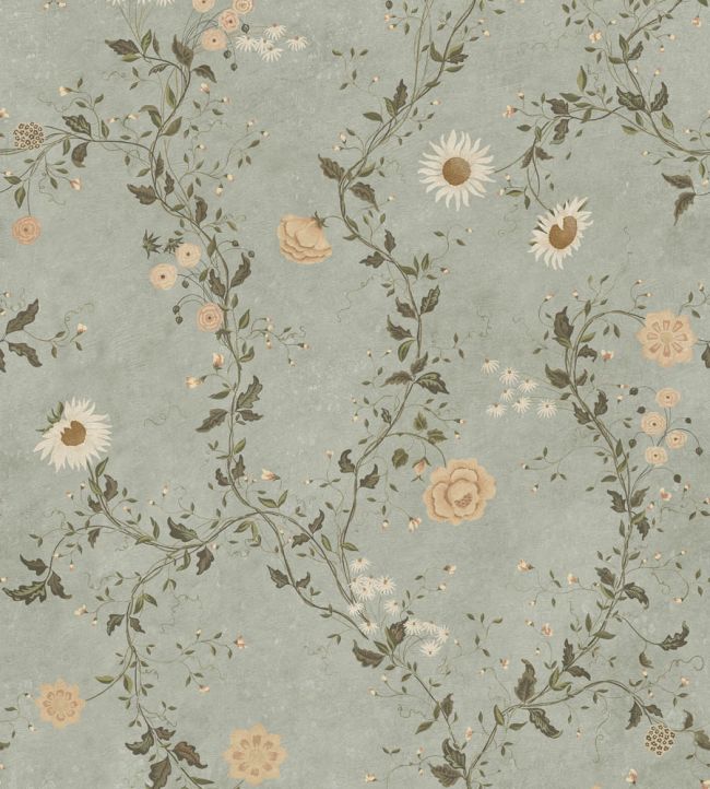 Inger Wallpaper mural in Light Blue by Sandberg | Jane Clayton
