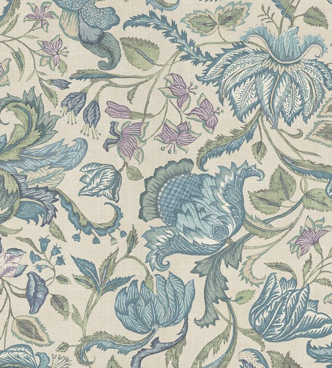 Jacobean Wallpaper in Blue by Eijffinger | Jane Clayton