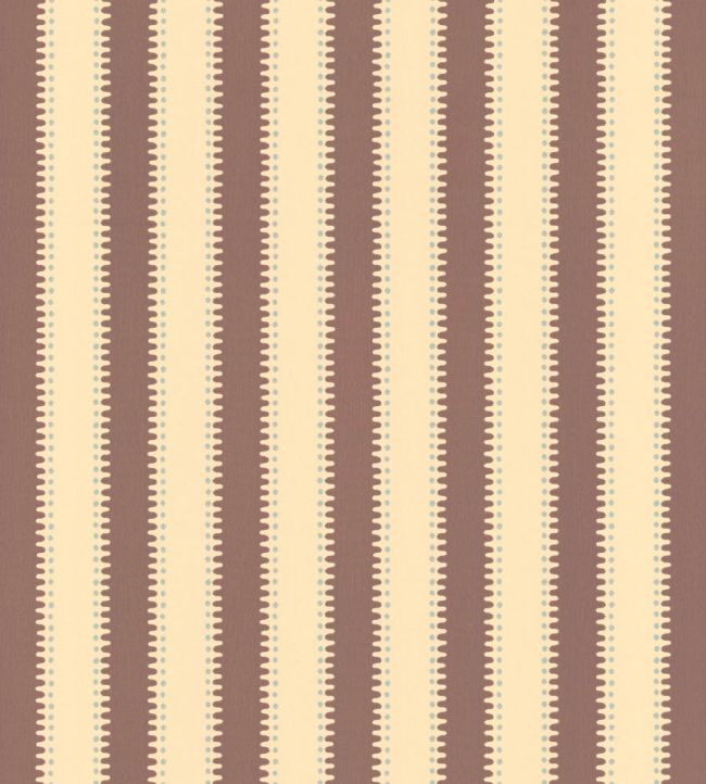 Jagged Stripe Wallpaper in Maroon by Langelid Von Bromssen | Jane Clayton