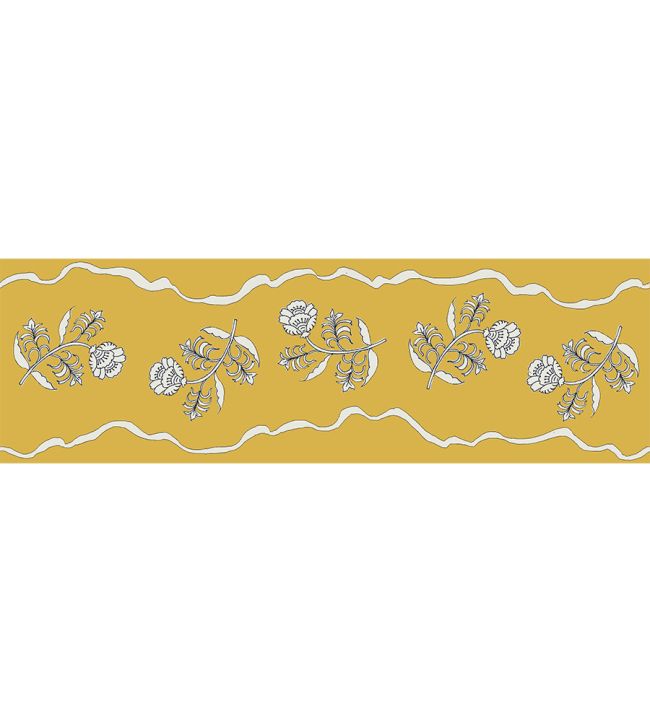 Jaipur Border 5cm Wallpaper in Saffron by Parker & Jules | Jane Clayton