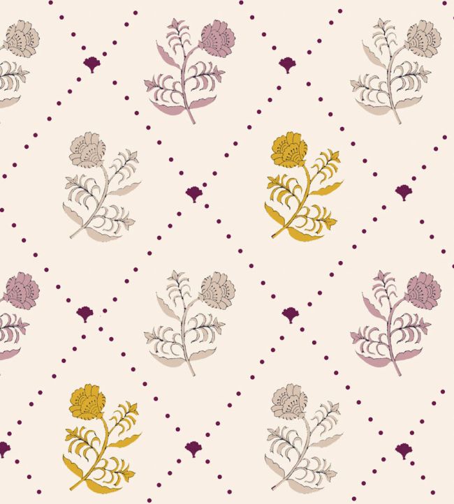 Jaipur Wallpaper in Saffron Rose by Parker & Jules | Jane Clayton