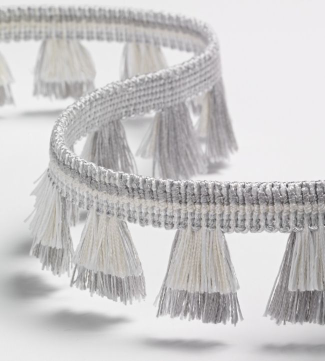 Double Fringe Trimmings by James Hare in Morandi Grey | Jane Clayton