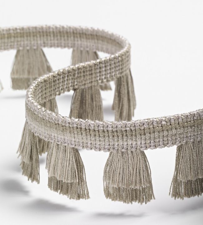 Double Fringe Trimmings by James Hare in Almond | Jane Clayton