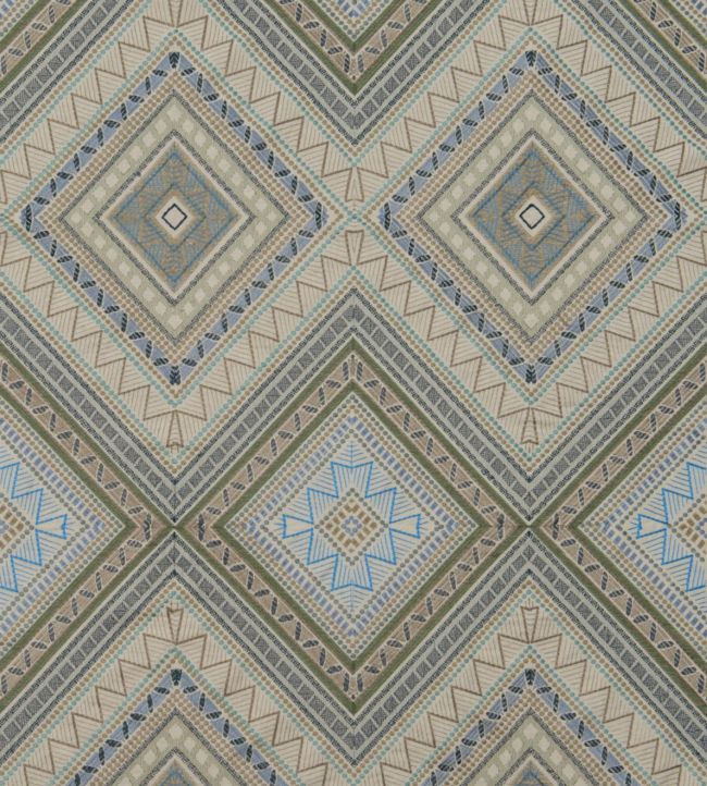 Fuji Fabric by James Hare in Natural / Indigo | Jane Clayton