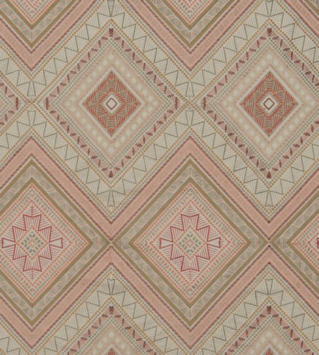 Fuji Fabric by James Hare in Natural / Dusky Rose | Jane Clayton