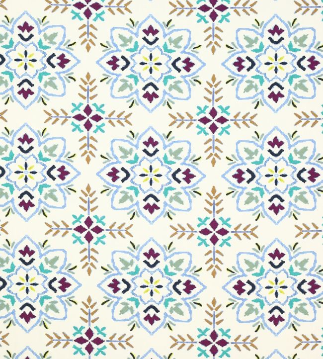 Chintal Fabric by Jane Churchill in Blue/Aqua | Jane Clayton