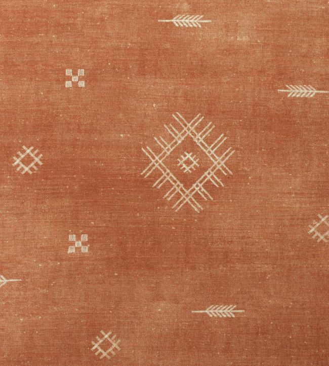 Jericho Fabric in Brick by Andrew Martin | Jane Clayton