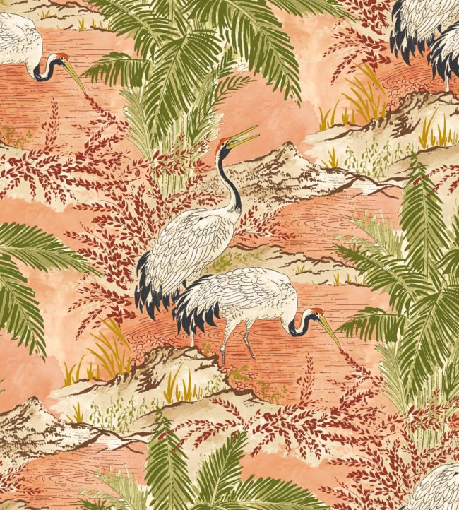 Kansho Wallpaper in Cinnamon by Ohpopsi | Jane Clayton
