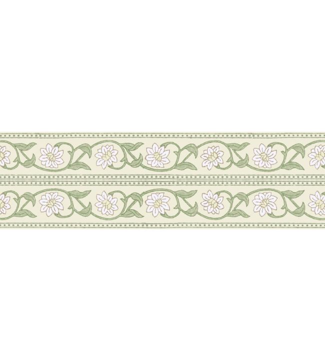 Kashmir Border Wallpaper in Ivory by DADO | Jane Clayton
