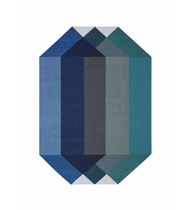 Diamond Rug in Blue-Green by GAN | Jane Clayton