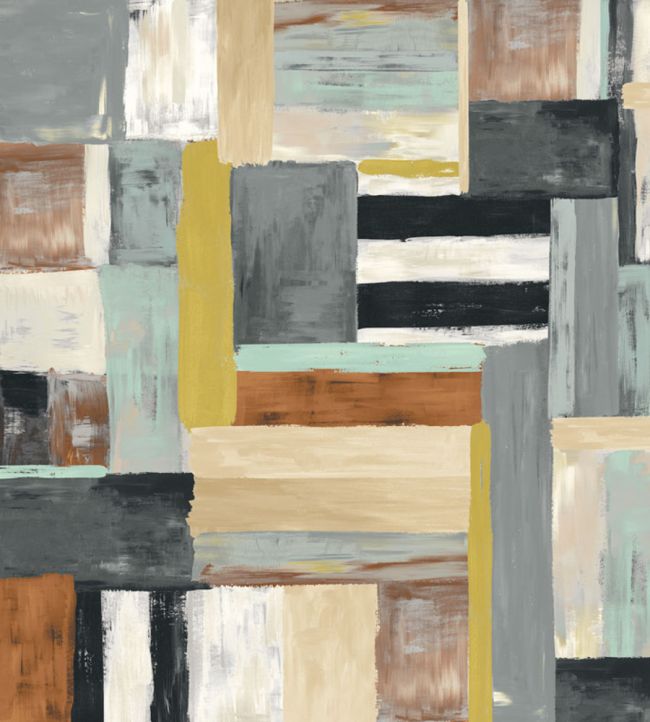 Kujenga Wallpaper Mural in Toasted Bark by Ohpopsi | Jane Clayton