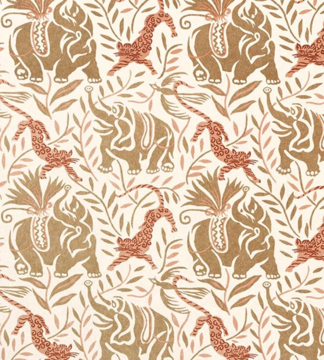 La Jungle Wallpaper in Caramel by Raoul Dufy for Christopher Farr Cloth ...
