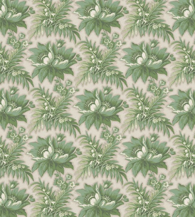 Lady Emma Wallpaper in Green by Warner House | Jane Clayton