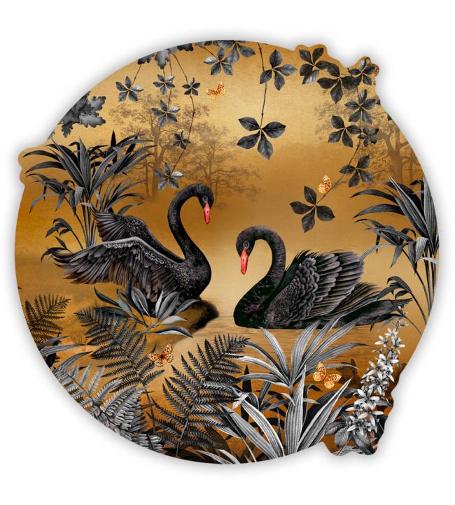 Lake Santharia Decal Wallpaper mural in Gold by Avalana | Jane Clayton