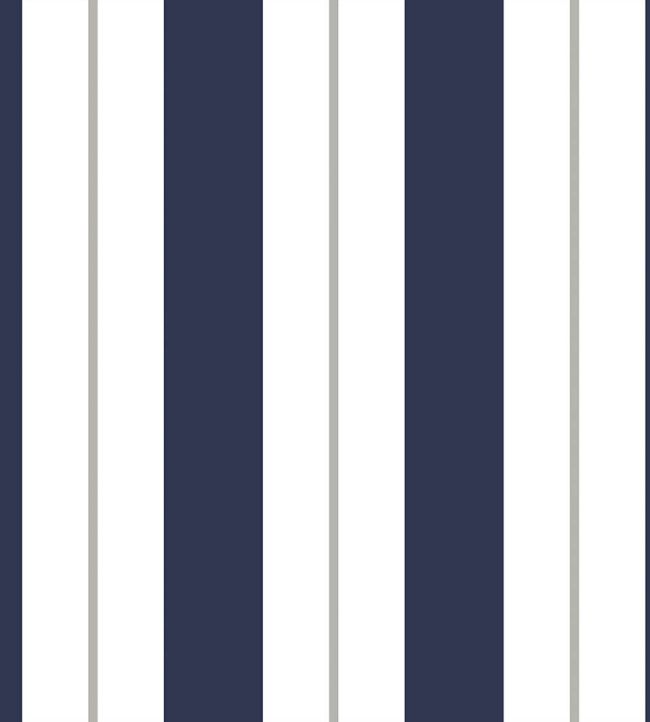 Large Block Stripe Wallpaper in Navy by Today Interiors | Jane Clayton