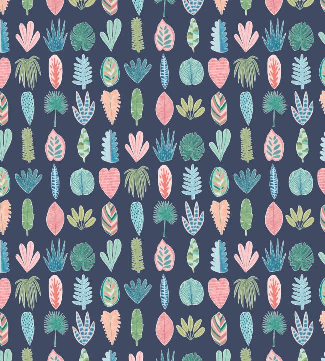 Leaf Boogie Wallpaper in Ink Twist by Ohpopsi | Jane Clayton