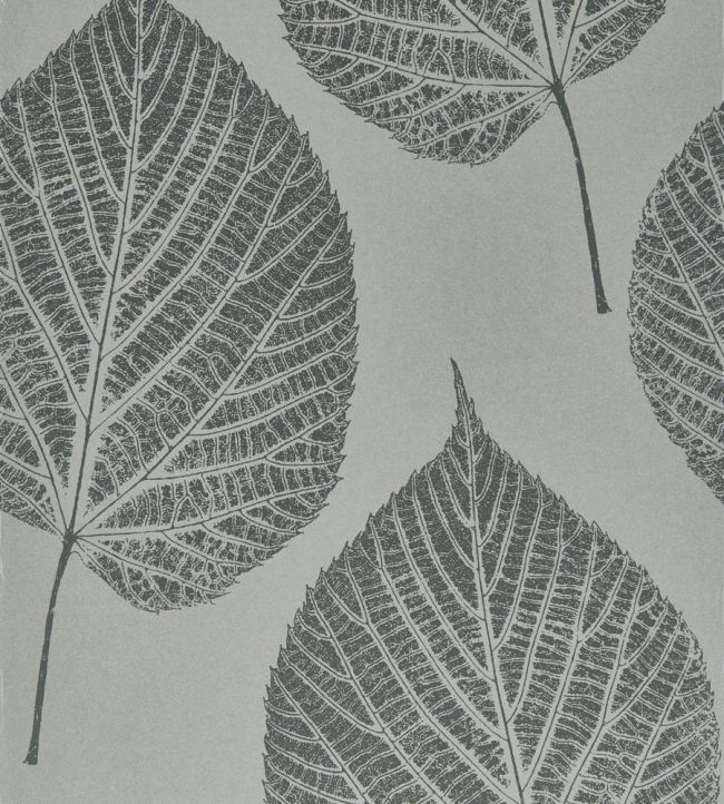 Leaf Wallpaper in Slate / Silver by Harlequin | Jane Clayton