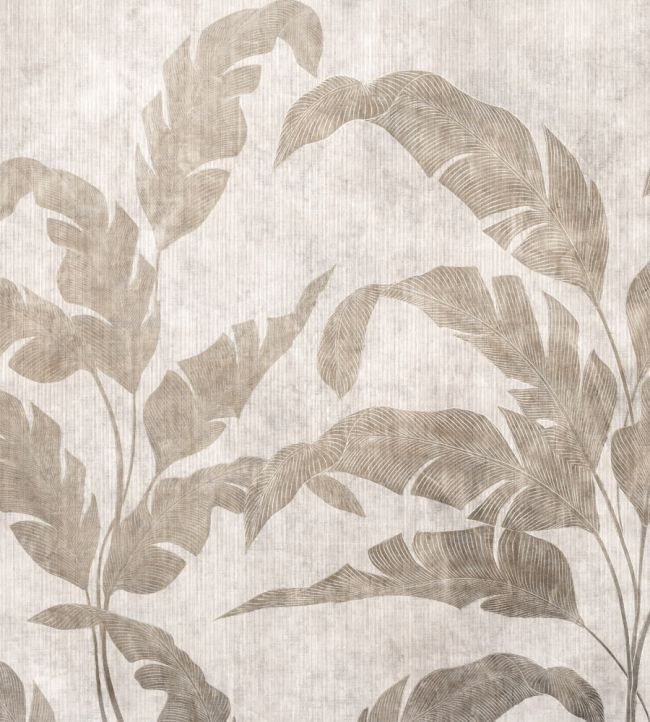 Leaves Shadow Wallpaper mural in Stone by Coordonne | Jane Clayton