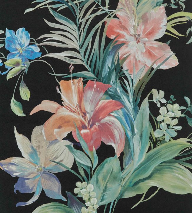 Lilliana Wallpaper in Jet by 1838 Wallcoverings | Jane Clayton