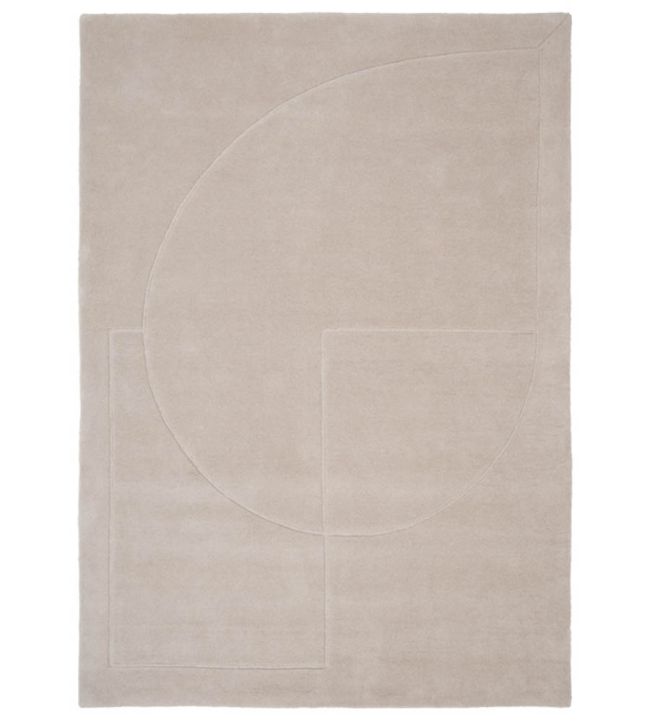 Lineal Poem Rug in Beige by Linie Design | Jane Clayton