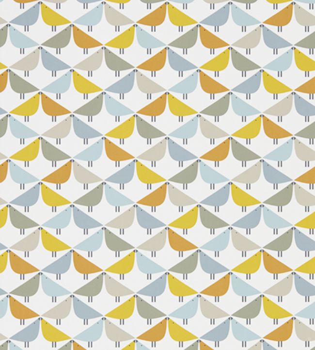 Lintu Wallpaper in Dandelion / Butterscoth / Pebble by Scion | Jane Clayton