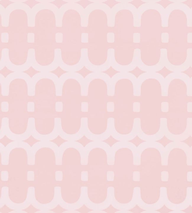 Loopy Link Wallpaper in Rose by Kirkby Design | Jane Clayton