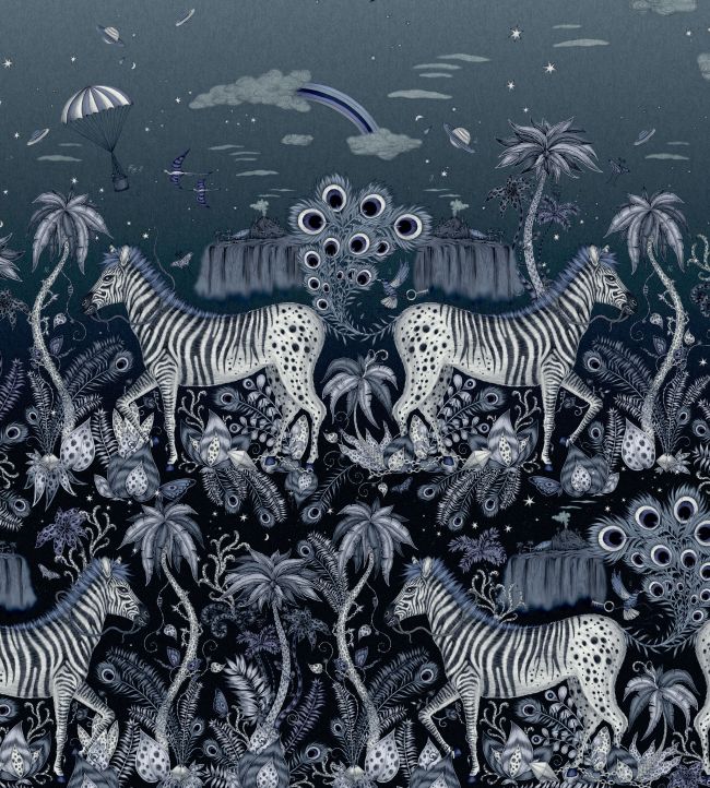 Lost Adventure Wallpaper mural in Midnight by Clarke & Clarke | Jane ...