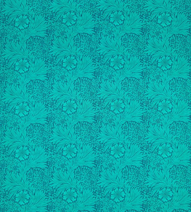 Marigold Fabric in Navy/Turquoise by Morris & Co | Jane Clayton