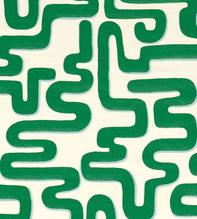 Meander Fabric in Emerald/Aquamarine by Harlequin | Jane Clayton