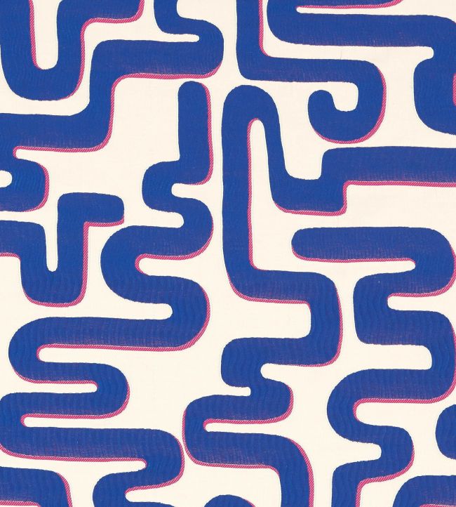 Meander Fabric in Lapis/Spinel by Harlequin | Jane Clayton