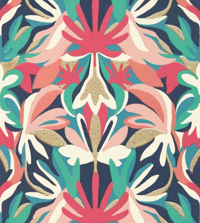 Melora Wallpaper in Brazilian Rosewood / Ink / Amazonia by Harlequin ...
