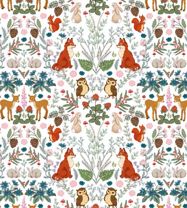 Midnight Forest Fabric in White by Belle & Boo | Jane Clayton
