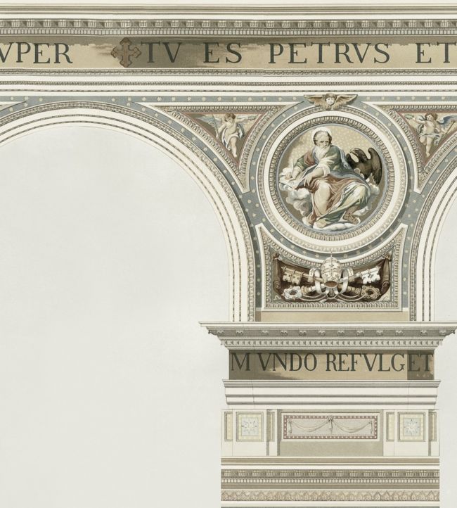 Basilique Wallpaper in Brown,Grey,Taupe by MINDTHEGAP | Jane Clayton