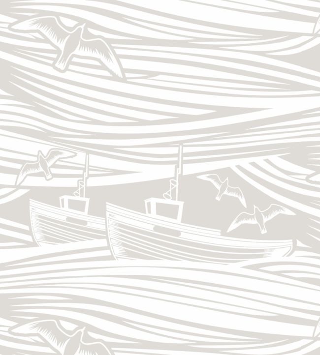Whitby Wallpaper by Mini Moderns in Stone | Jane Clayton